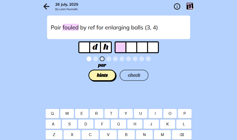 Minute Cryptic - Play Minute Cryptic On Wacky Flip